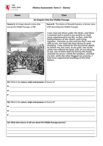 Y8 Slave Trade: 10 Lessons + Assessment | Teaching Resources
