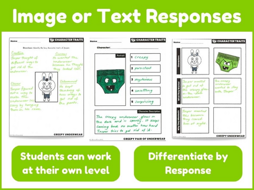 Creepy Pair of Underwear Activities Aaron Reynolds Reading Companion ...