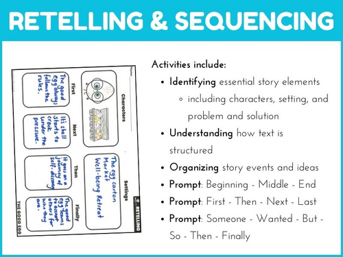 The Good Egg Book Activities - Literacy Skills and Story Elements ...