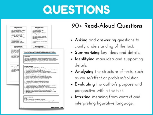 The Good Egg Book Activities - Literacy Skills and Story Elements ...