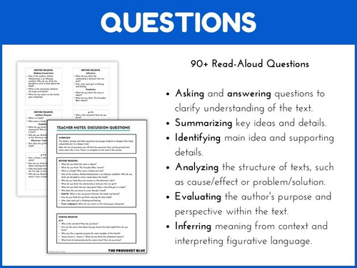 The Proudest Blue Book Activities - Literacy Skills and Story Elements ...