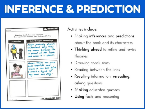 The Proudest Blue Book Activities - Literacy Skills and Story Elements ...