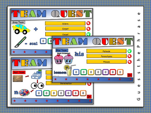 Plant Anatomy Photosynthesis Life Cycle Team Quest Quiz KS3 | Teaching ...