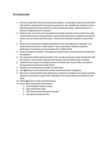 AQA A Level Biology Required Practical 3 (dilution series / water ...