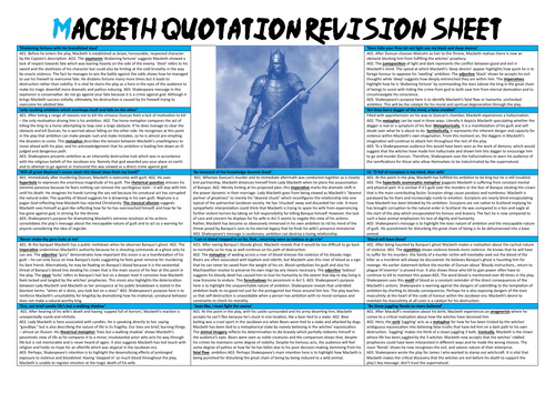 Macbeth Revision 2025 65 page booklet | Teaching Resources
