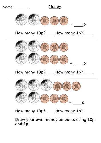 Money worksheets year 1 and 2 | Teaching Resources