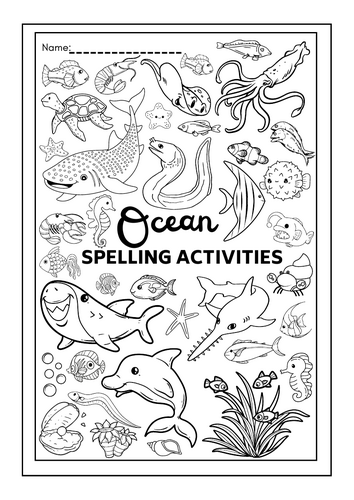 Ocean Spelling / Handwriting Booklet | Teaching Resources