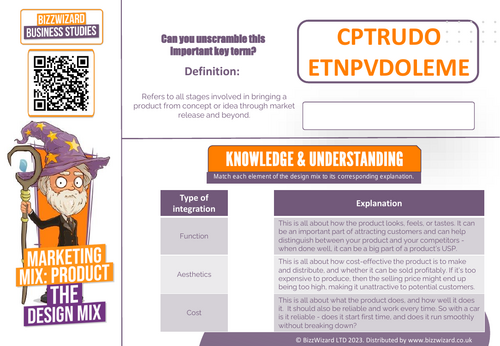 Marketing Mix: Product – The Design Mix - FREE Worksheet & Youtube ...