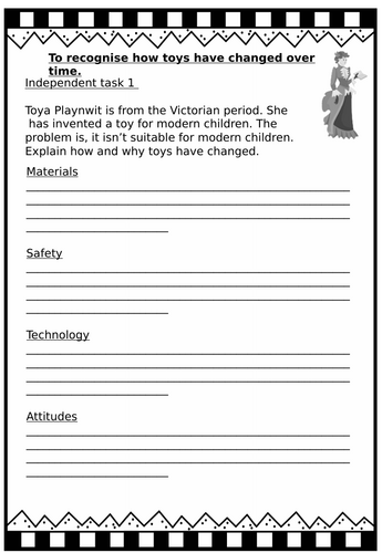 KS1 To recognise how toys have changed - A Victorian TRIES to make a ...