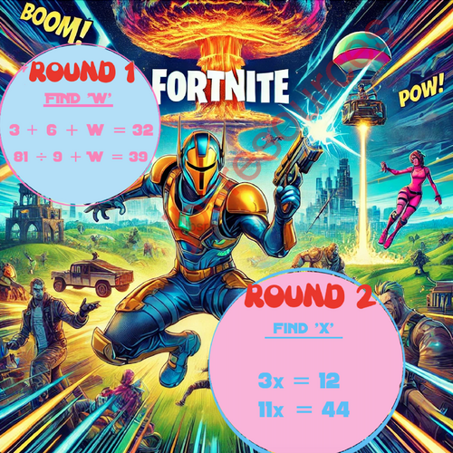 Fortnite-Inspired and Mortal Kombat-Inspired KS2 KS3 Algebra for ...