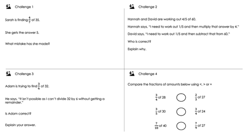 Year 5 Fractions (B) - Calculate a Fraction of a Quantity Lesson ...