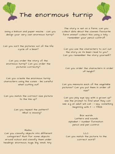 THE ENORMOUS TURNIP | Teaching Resources
