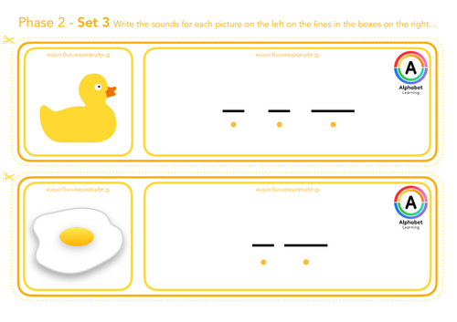 Phase 2 Writing words (x4 sets) Practise ALL sounds | Teaching Resources