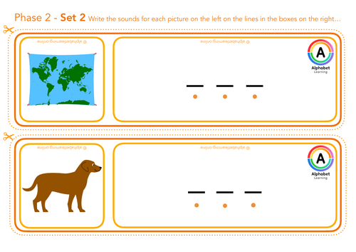 Phase 2 Writing words (x4 sets) Practise ALL sounds | Teaching Resources