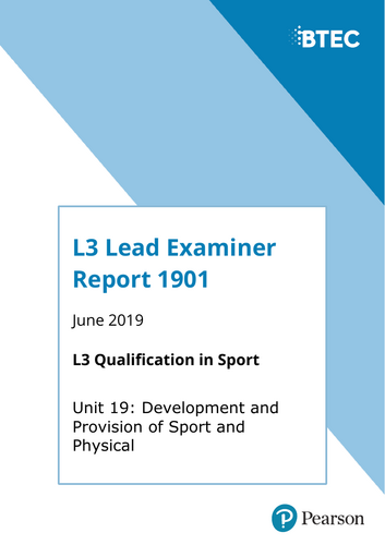BTEC Level 3 Sport - Unit 19 Complete Package | Teaching Resources