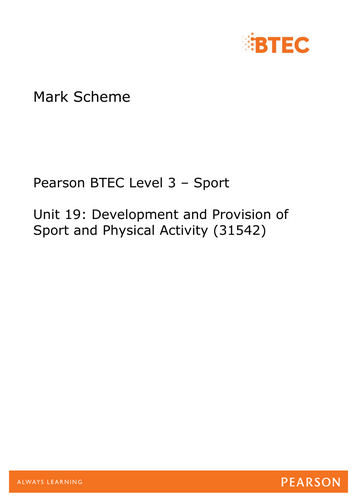 BTEC Level 3 Sport - Unit 19 Complete Package | Teaching Resources