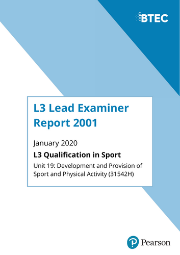 BTEC Level 3 Sport - Unit 19 Complete Package | Teaching Resources