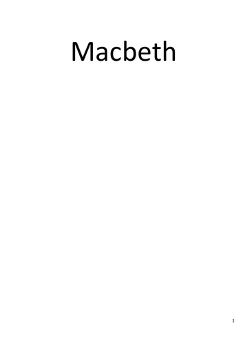 Macbeth Act 1 - 18 Page Workbook. | Teaching Resources