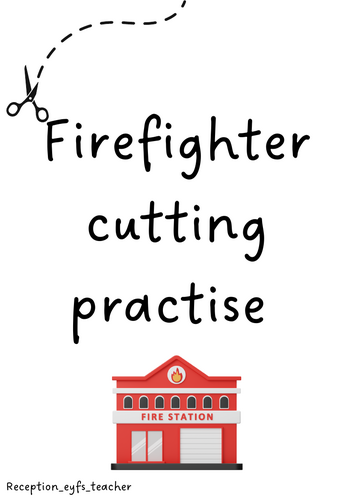Firefighter Themed Cutting Template | Teaching Resources