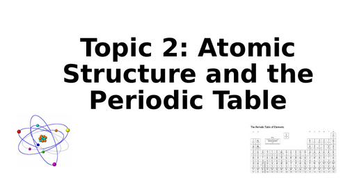 Topic 2- Atomic Structure and The Periodic table fully planned unit ...