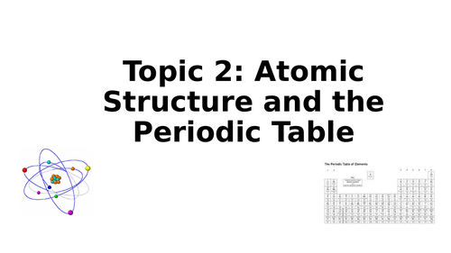 Topic 2- Atomic Structure and The Periodic table fully planned unit ...