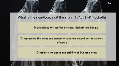 MacBeth Act 1 Quiz: Test Your Knowledge with Detailed Feedback ...
