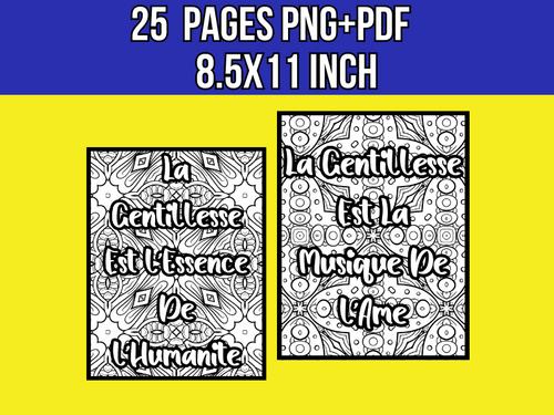 French Growth Mindset Kindness Coloring Pages- World Kindness Day ...