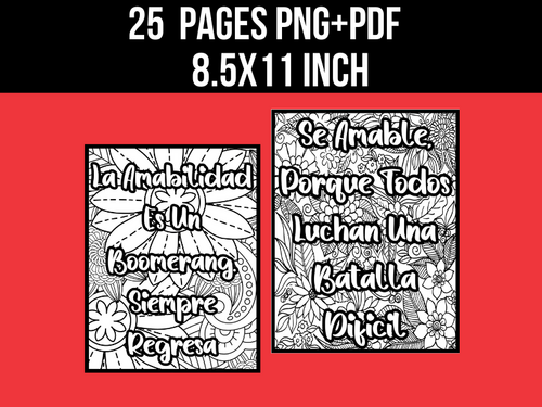 Spanish Growth Mindset Kindness Coloring Pages- World Kindness Day ...