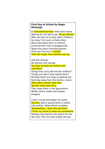 Scheme of Work - Identity Poetry analysis and comparison unit Year 8 9 ...