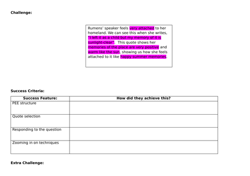 Scheme of Work - Identity Poetry analysis and comparison unit Year 8 9 ...