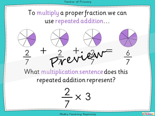 Multiplying Fractions and Mixed Numbers by Whole Numbers - Year 5 ...