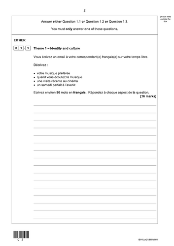 Theme 1 - GCSE French AQA - 14 Lessons | Teaching Resources