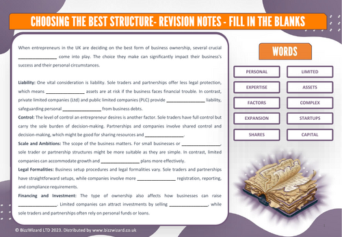 Choosing an Appropriate Structure - FREE Revision Word Fill & Youtube ...