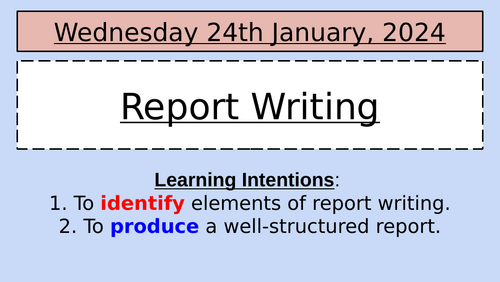 Writing a Report (Cambridge English O-Level) | Teaching Resources