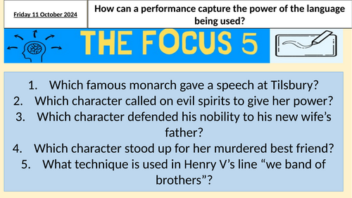 Speeches in Shakespeare- 4 week introduction to powerful voices in ...