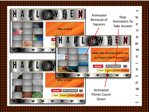 Halloween Team Building Quiz Animated and Interactive Free Taster KS3 ...