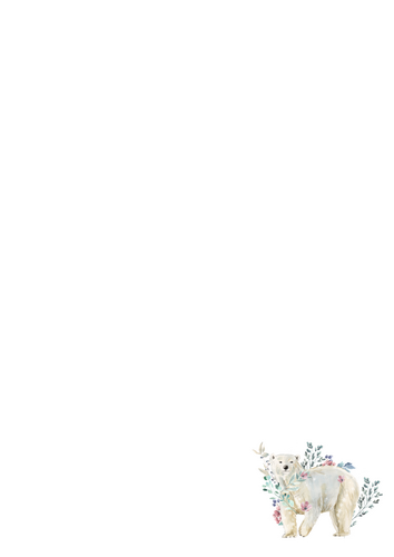 Non-chronological reports arctic animals lined and blank writing paper ...