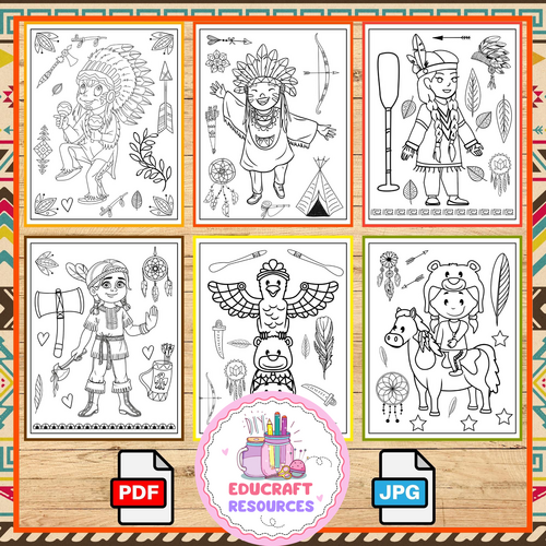Native American Heritage Month coloring pages | Indian American ...