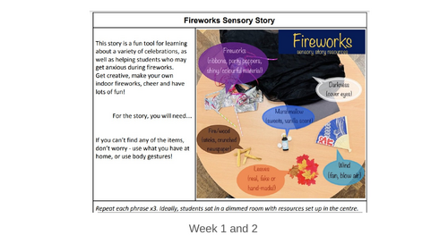 Firework Sensory Story | Teaching Resources