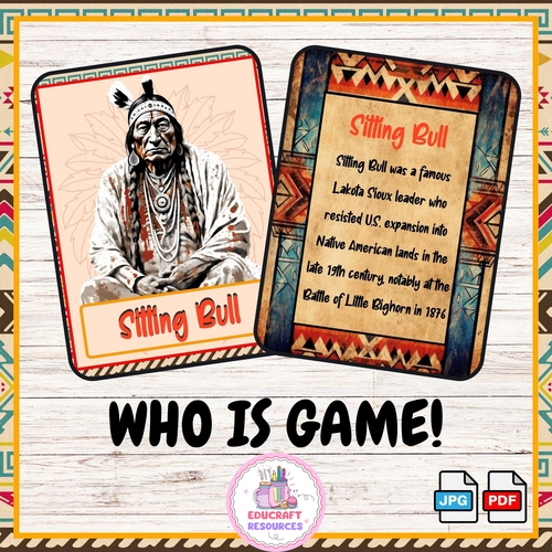 Native American heritage month Free biography posters-flash cards-who ...