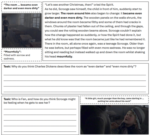 A Christmas Carol LA Extract Booklet (STAVE 2) | Teaching Resources