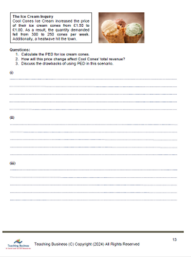 Edexcel Business Year 12 Calculation Workbook (SAMPLE COPY) | Teaching ...