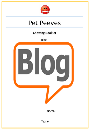 Chotting Booklet (Jane Considine Style) to use with the unit, 'Pet ...