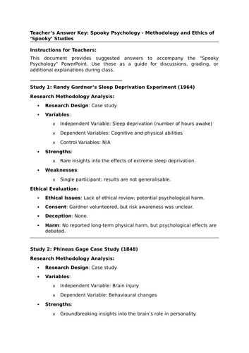 Halloween Special - Spooky Psychology: Creepy Experiments & Ethical ...