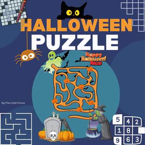 Halloween (6 )Puzzles for Kids Activities , Word Search , Maze ...