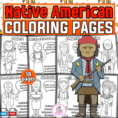 Native American Heritage Month coloring pages | Indian American ...