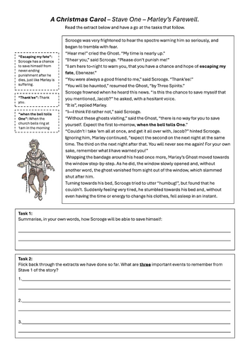 A Christmas Carol LA Booklet (Free pages) | Teaching Resources