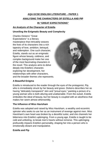 AQA GCSE English Literature Paper 1 - Great Expectations - The ...