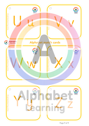 Alphabet Matching Set (Square cards) | Teaching Resources