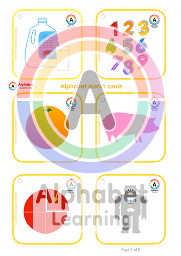 Alphabet Matching Set (Square cards) | Teaching Resources